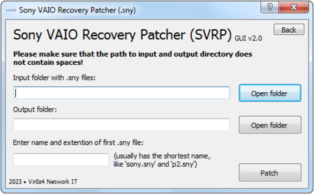 Sony VAIO Recovery Patcher (SVRP) - VAIO Library